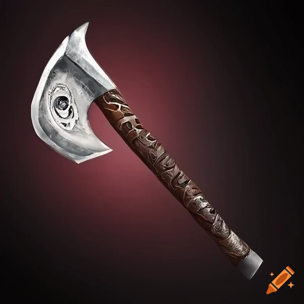 Intricately designed axe with spiderweb pattern for bedroom decor on ...