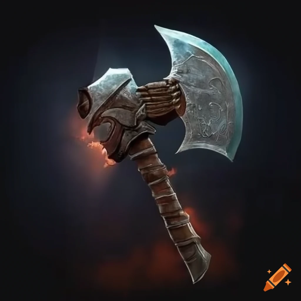 Image of a battle axe on Craiyon