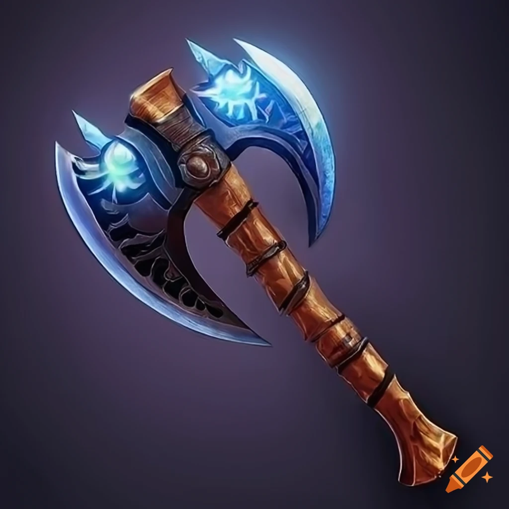 Image of an elite magic axe on Craiyon