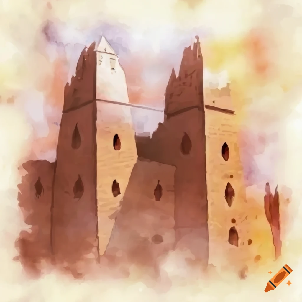 Realistic watercolor painting of the empire of Mali on Craiyon