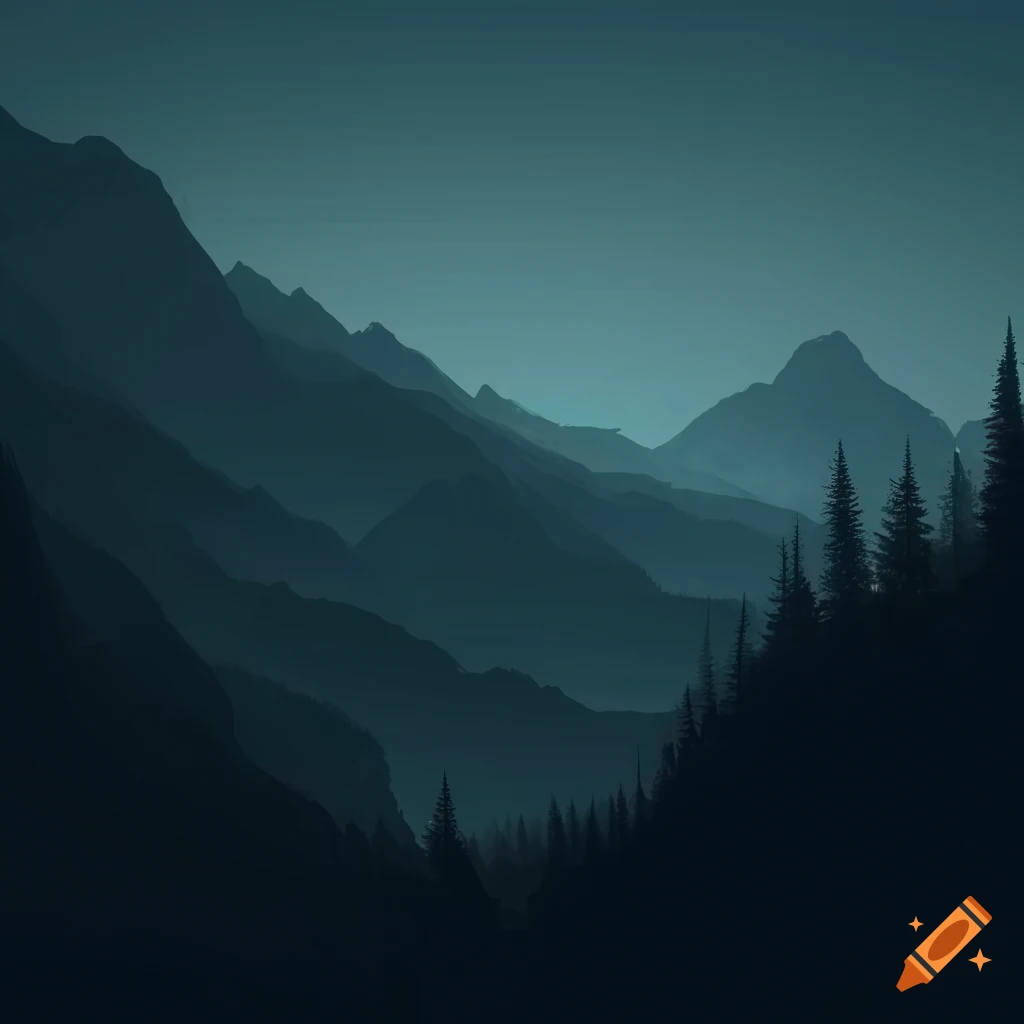 Dark mountain landscape
