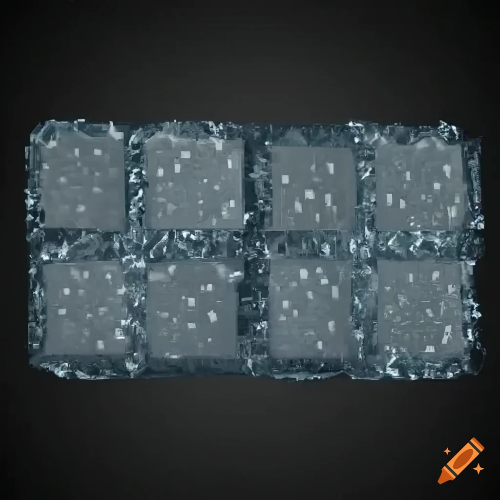 2d ice block wall on black background on Craiyon