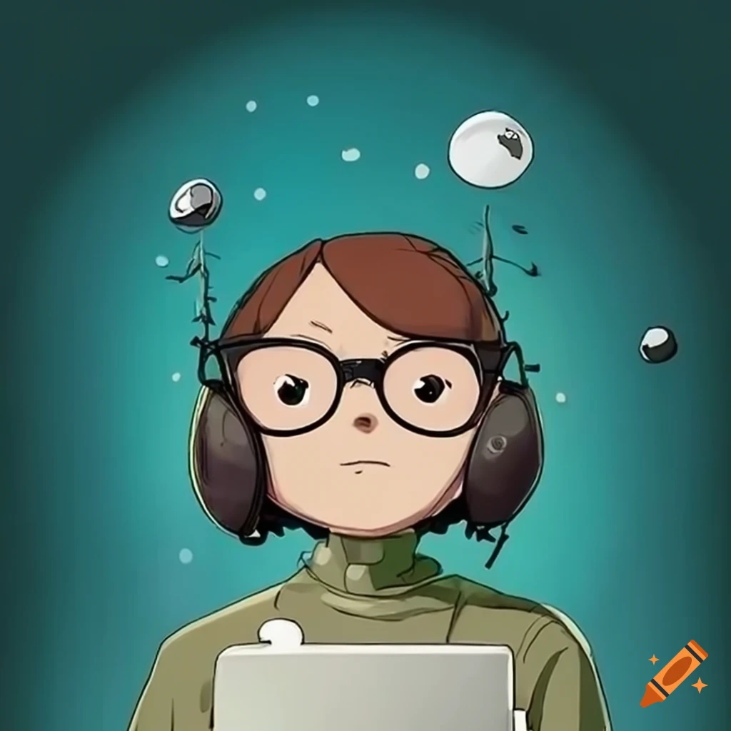 Cute fly working on his computer wearing glasses on Craiyon