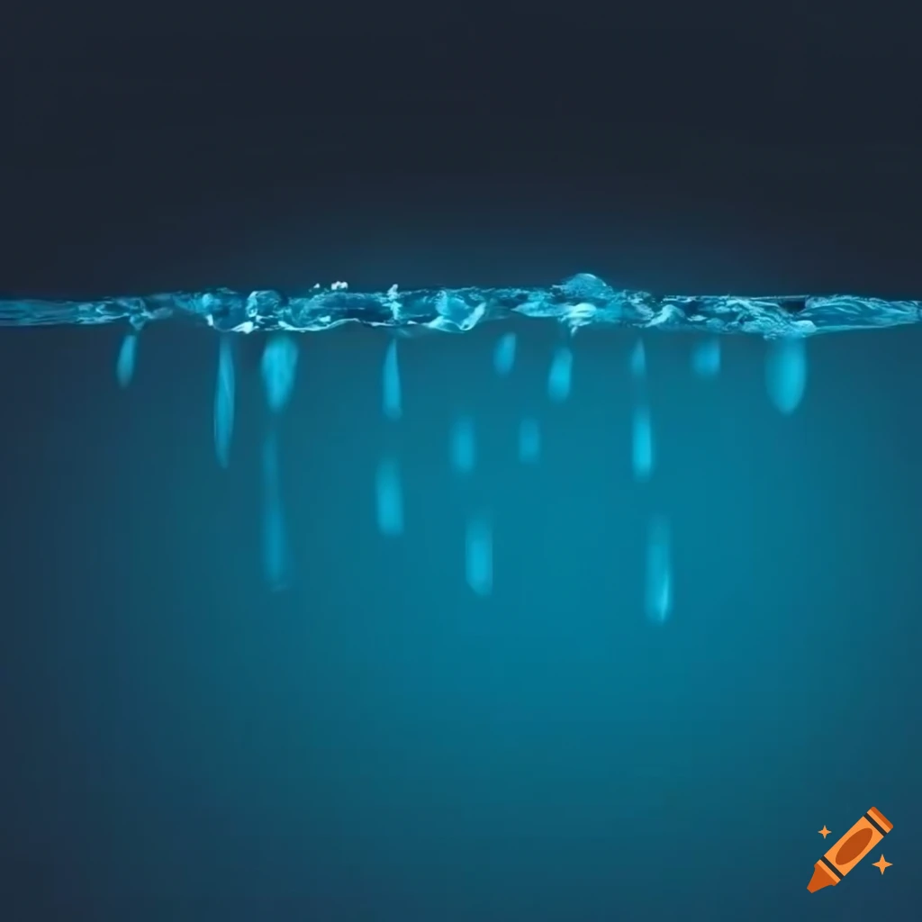 Geometric pattern of melting ice