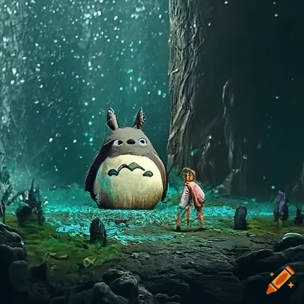 Glittery salzburg totoro blade runner diorama