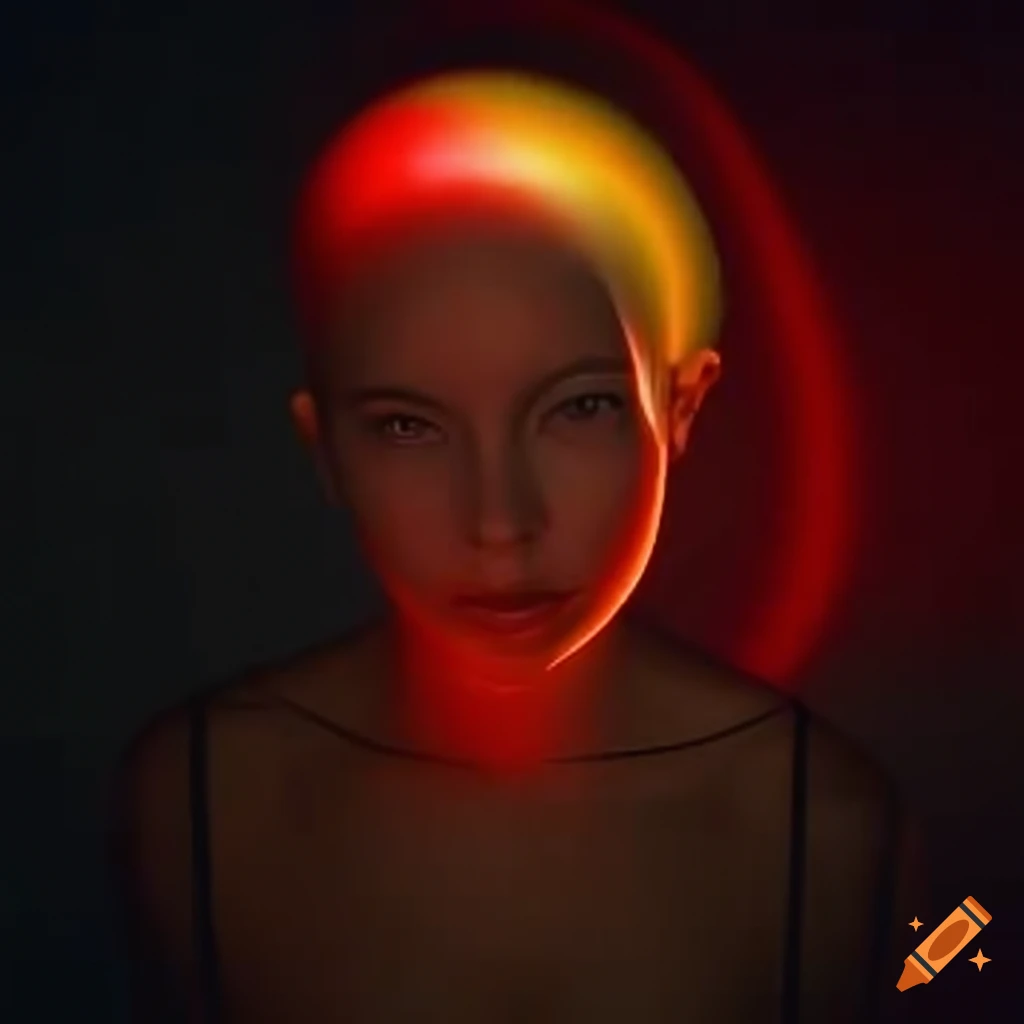 Abstract representation of radio waves interacting with a human body on Craiyon