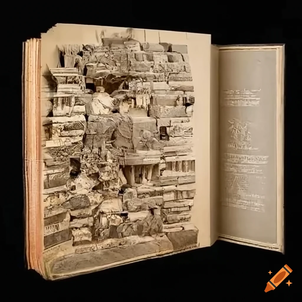 Giant archaeological book