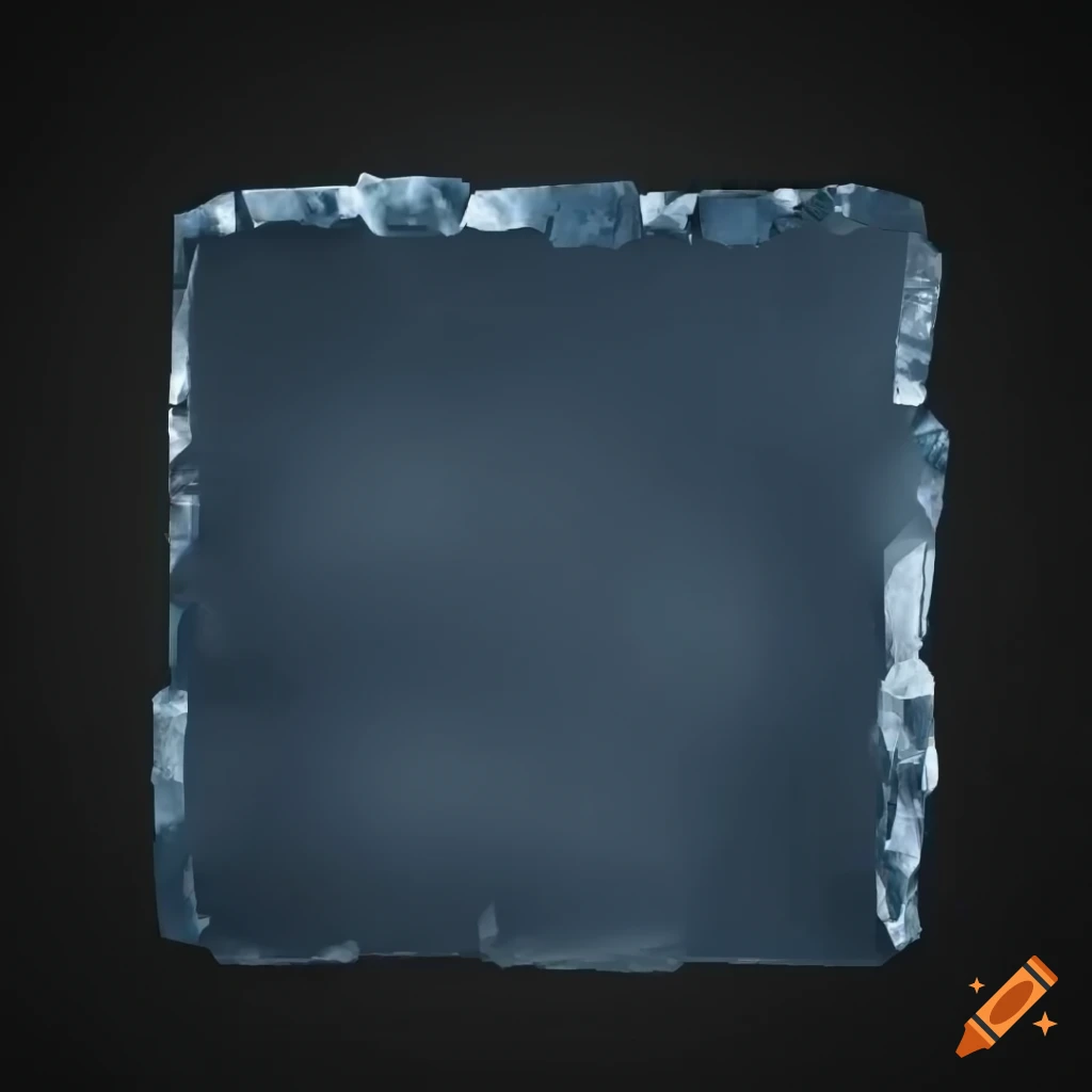 2d wall of ice blocks on black background on Craiyon