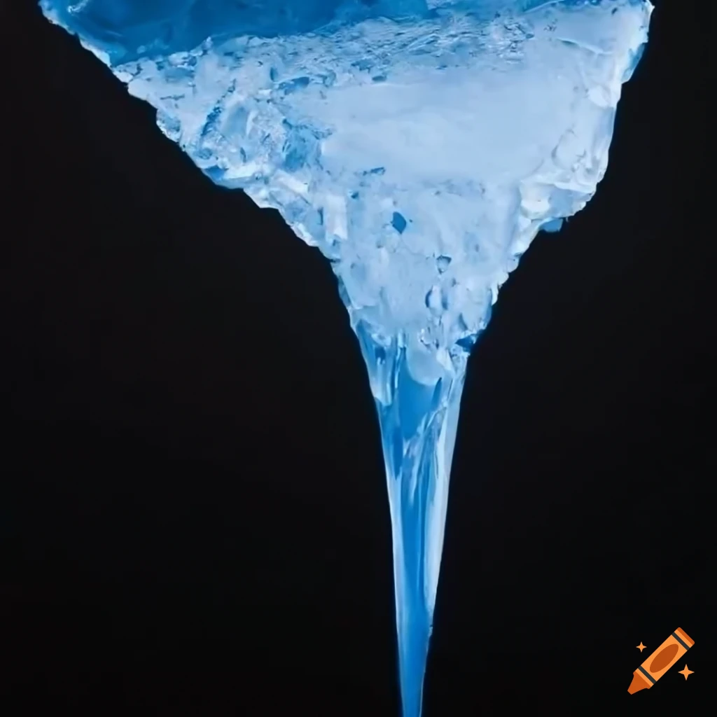 Geometric pattern of melting ice