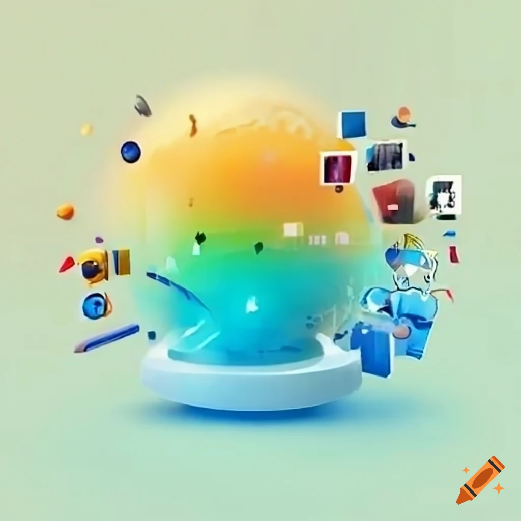 Dynamic illustration of technology integration in daily operations