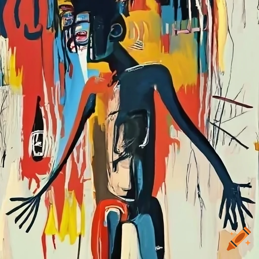 Painting with expressive human body movements on Craiyon