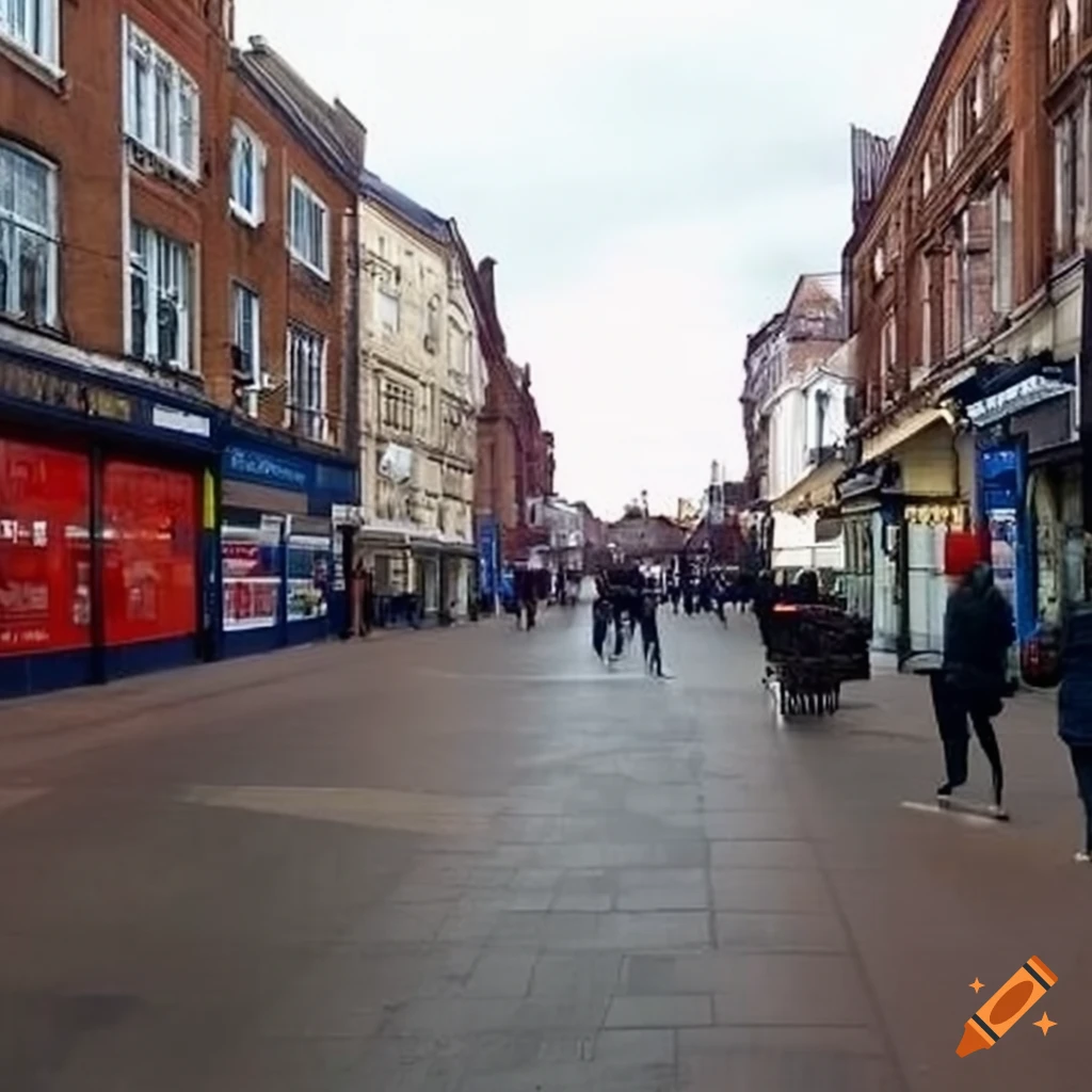 Leicester city centre on Craiyon