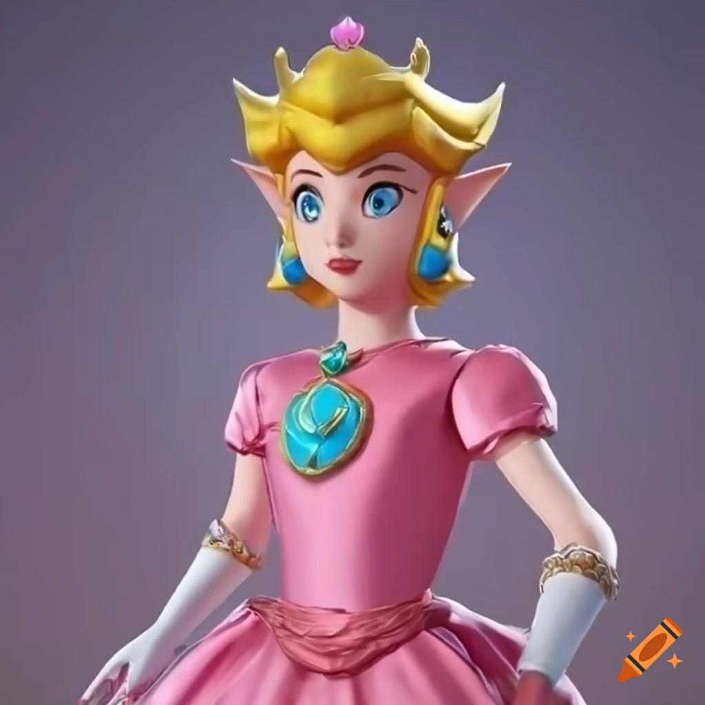 Link cosplay in pink silk ballgown on Craiyon