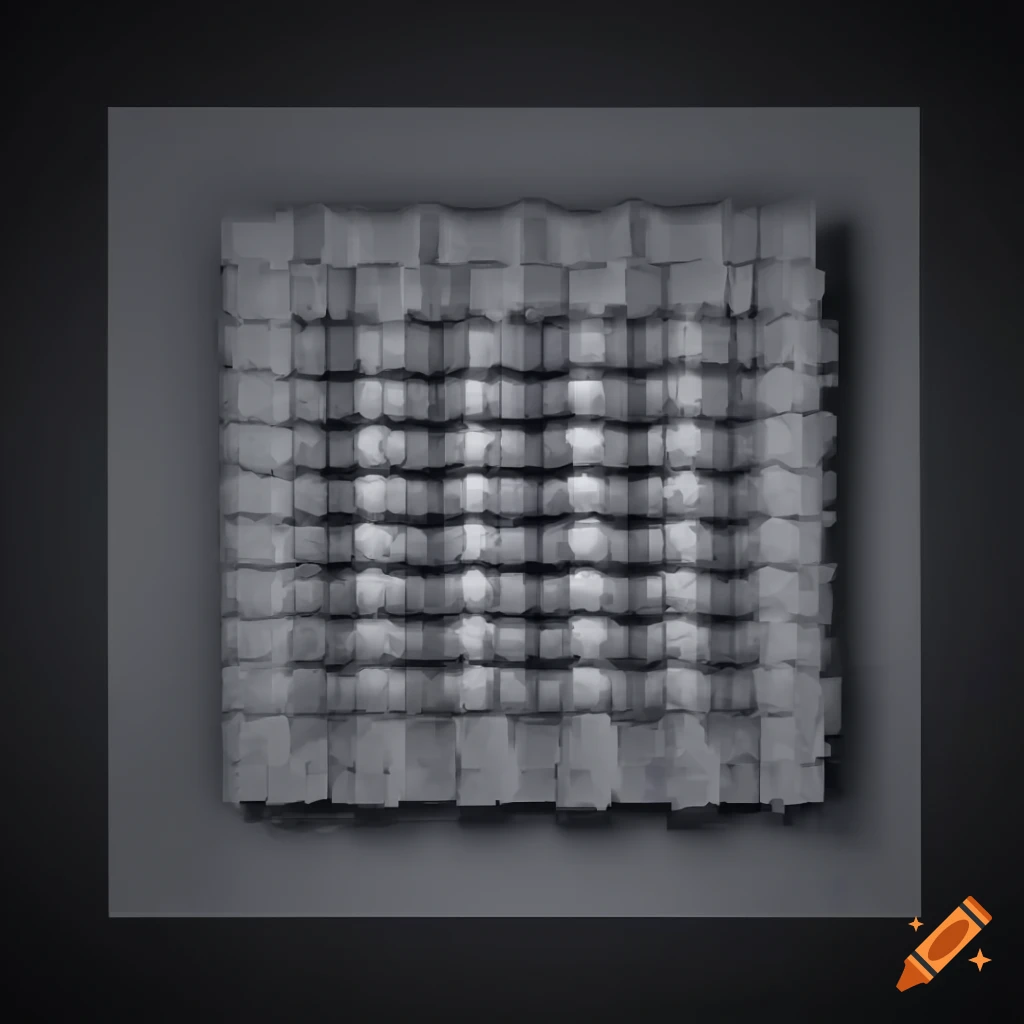2d ice block wall in a black background