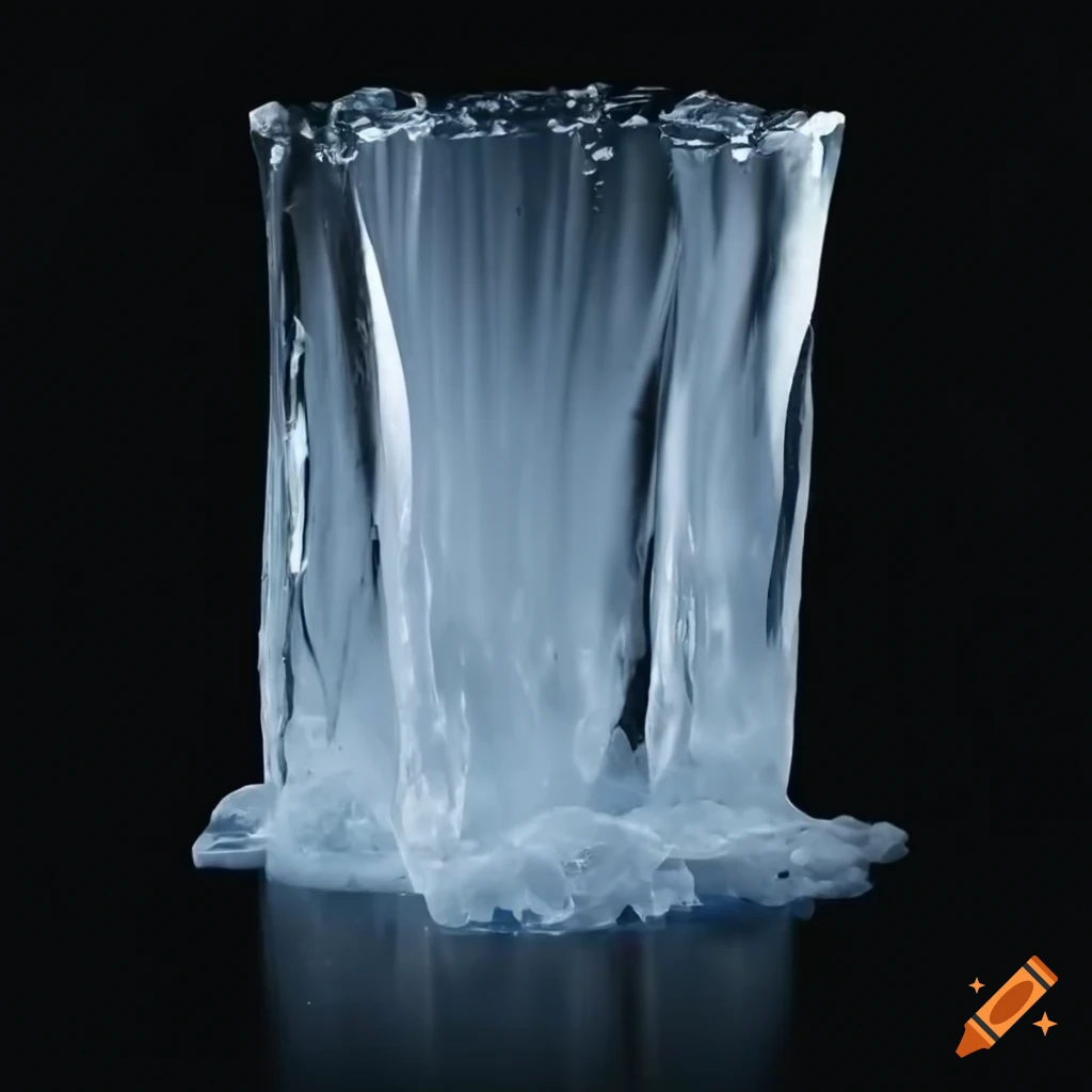 Abstract art of melting ice columns