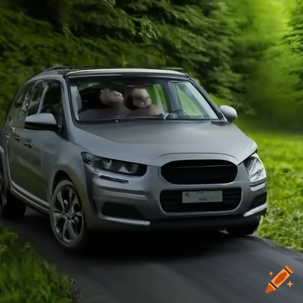 Funny guinea pigs driving a car on Craiyon