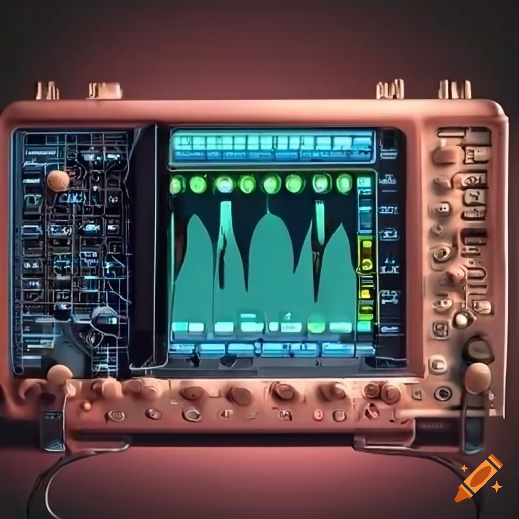 Oscilloscope in a laboratory on Craiyon