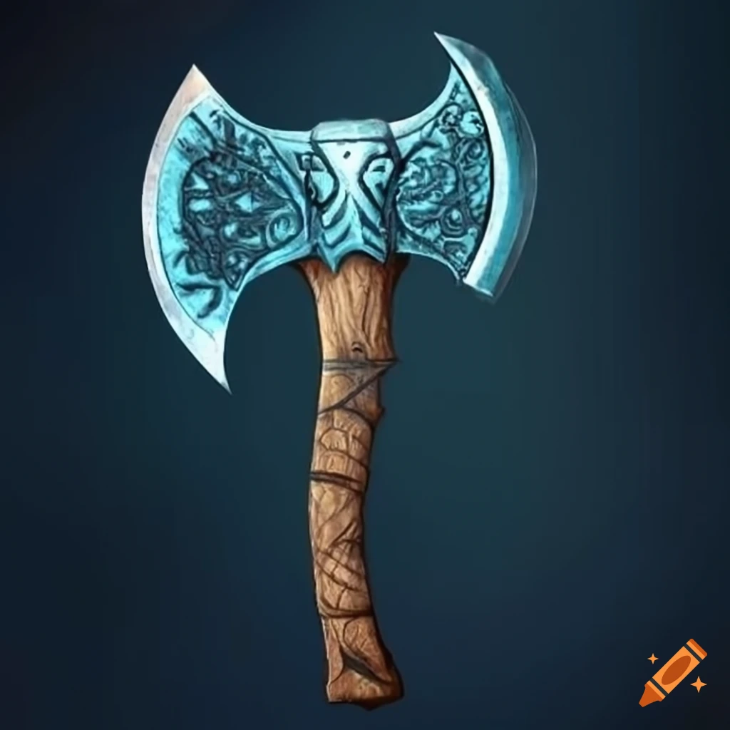 Image of a magic axe on Craiyon