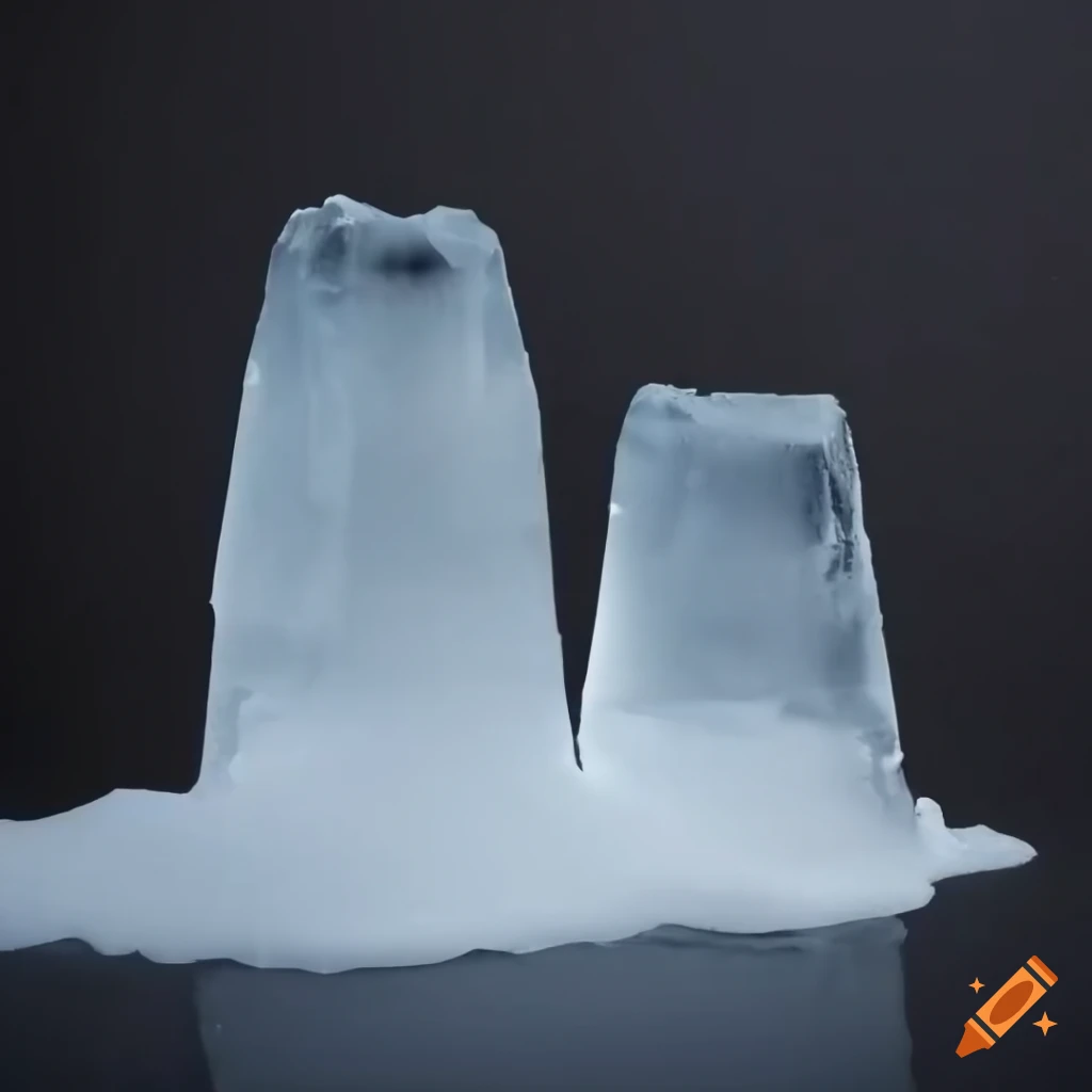 Abstract art of melting ice columns