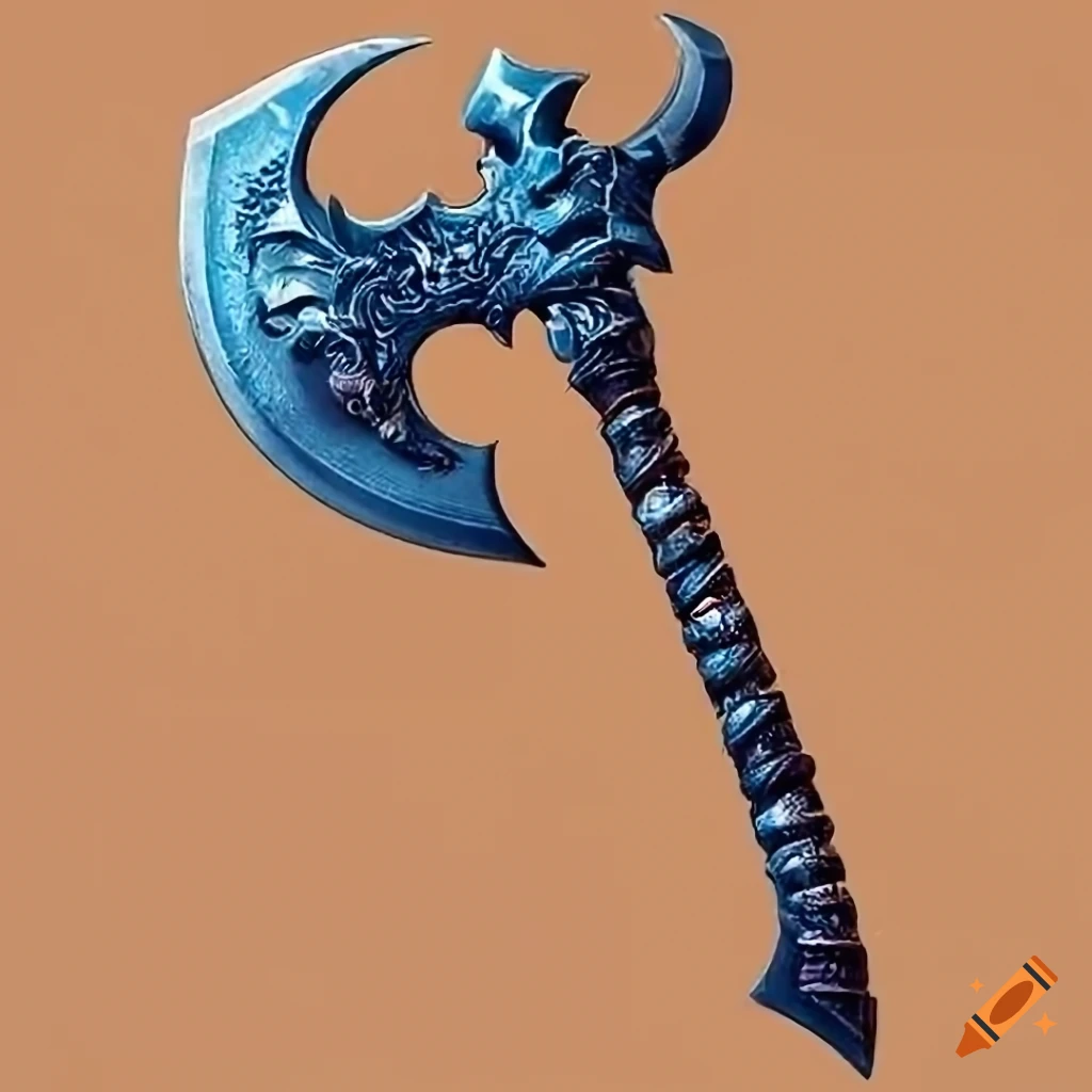 Picture of a mythical axe on Craiyon