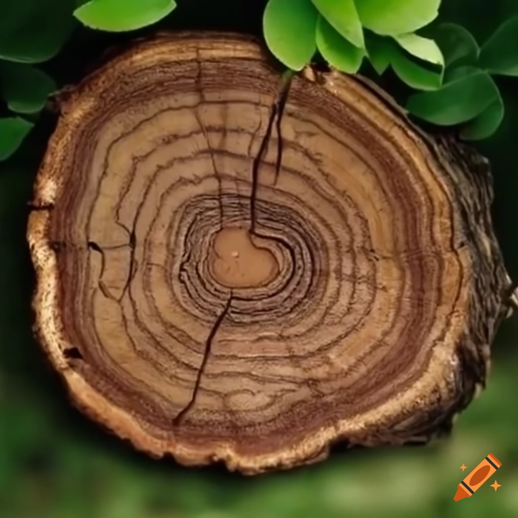 Close-up of a tree growth ring