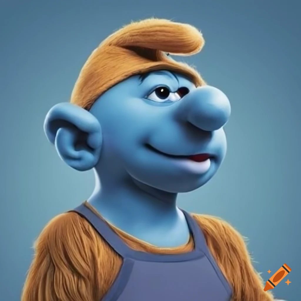 Alf dressed as a smurf on Craiyon