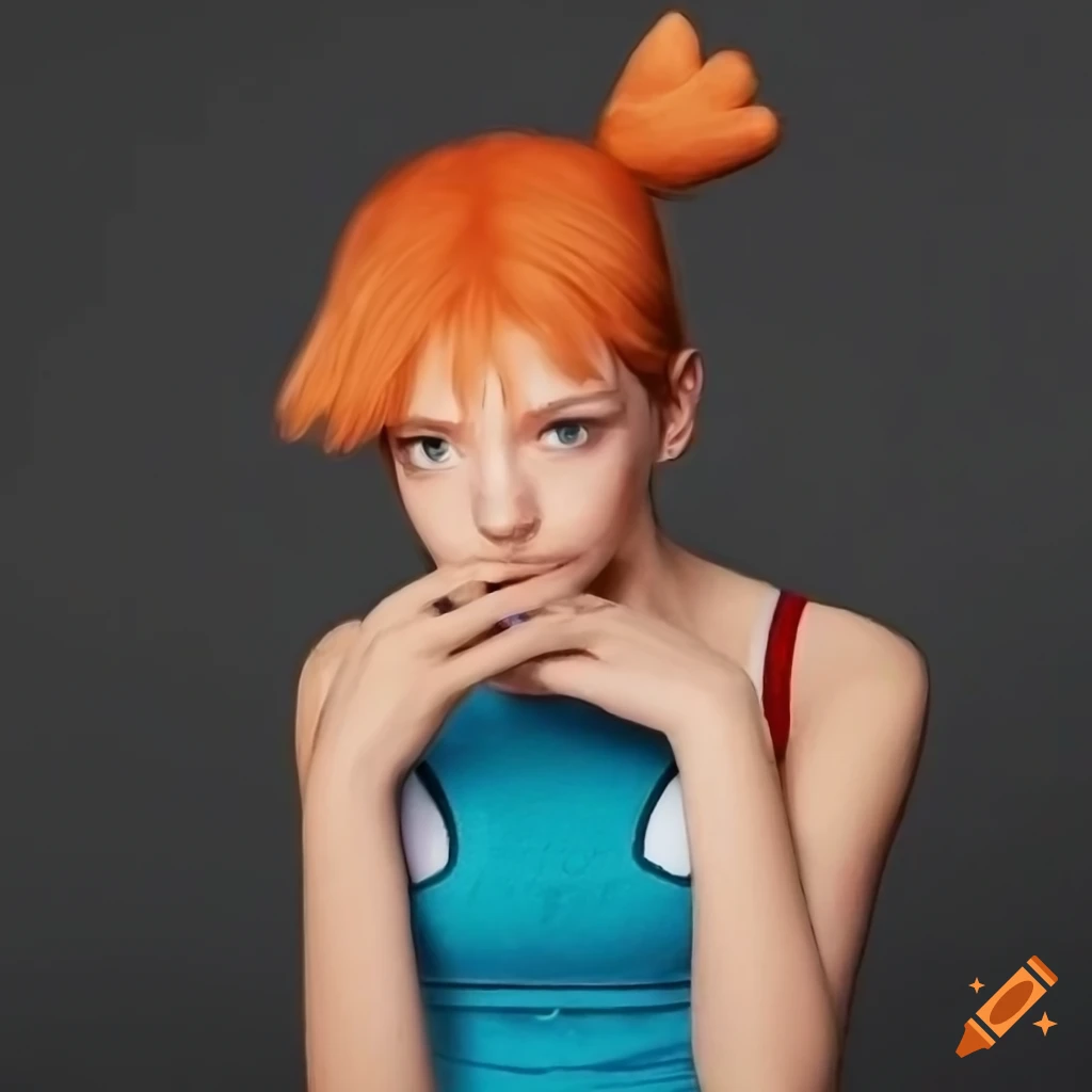 Realistic artwork of misty from pokemon on Craiyon