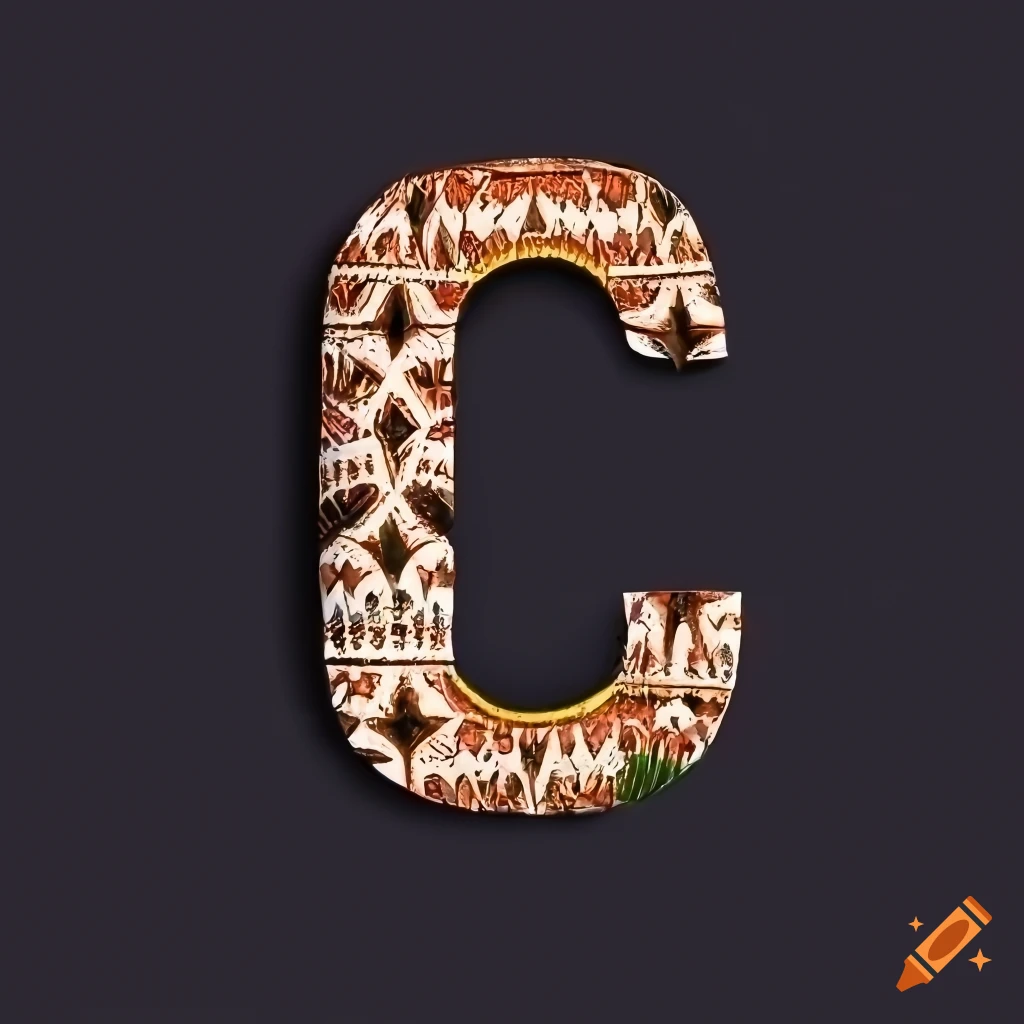 Ultra realistic letter "a" with african folk motifs on Craiyon