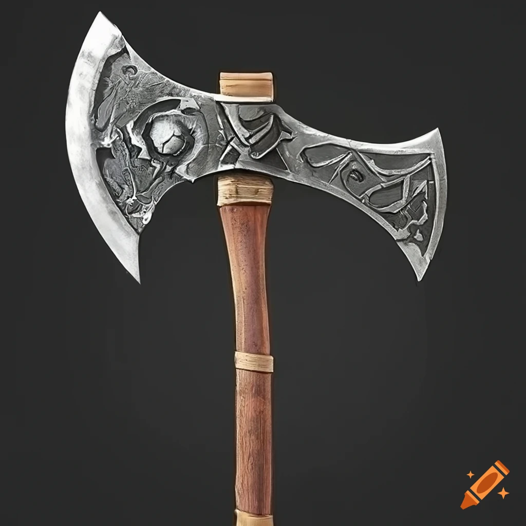 Intricately designed axe with spiderweb pattern for bedroom decor on ...
