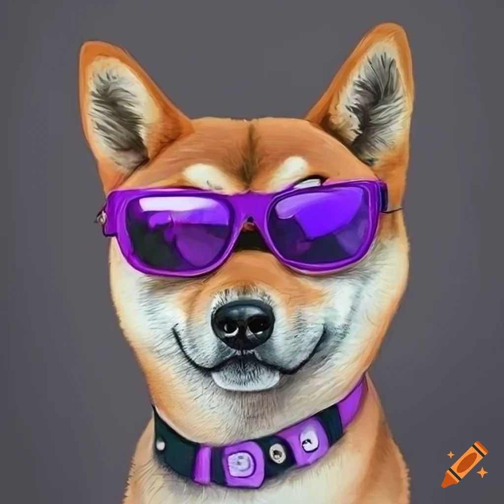 Cool shiba inu wearing glasses on Craiyon