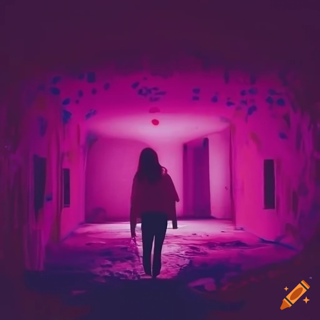 Pink and scary abstract artwork on Craiyon