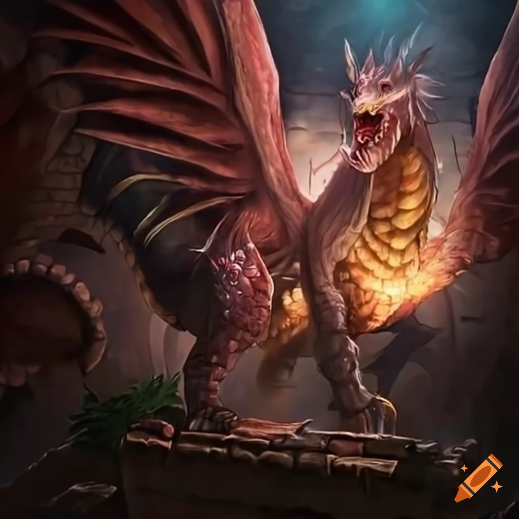 Image of an enchanted wizard dragon on Craiyon