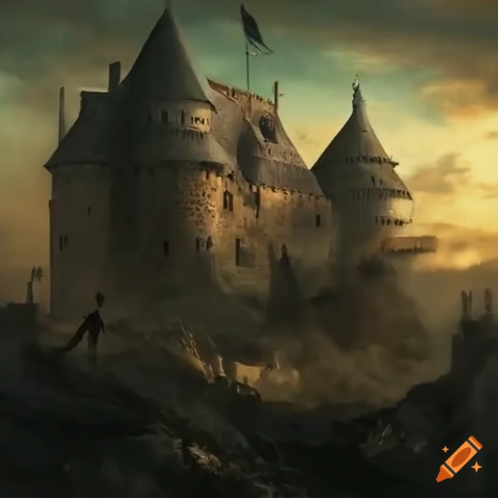 Castle owned by mysterious orcs on Craiyon