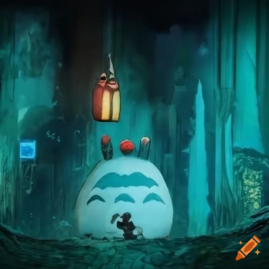 Glittery salzburg totoro blade runner diorama