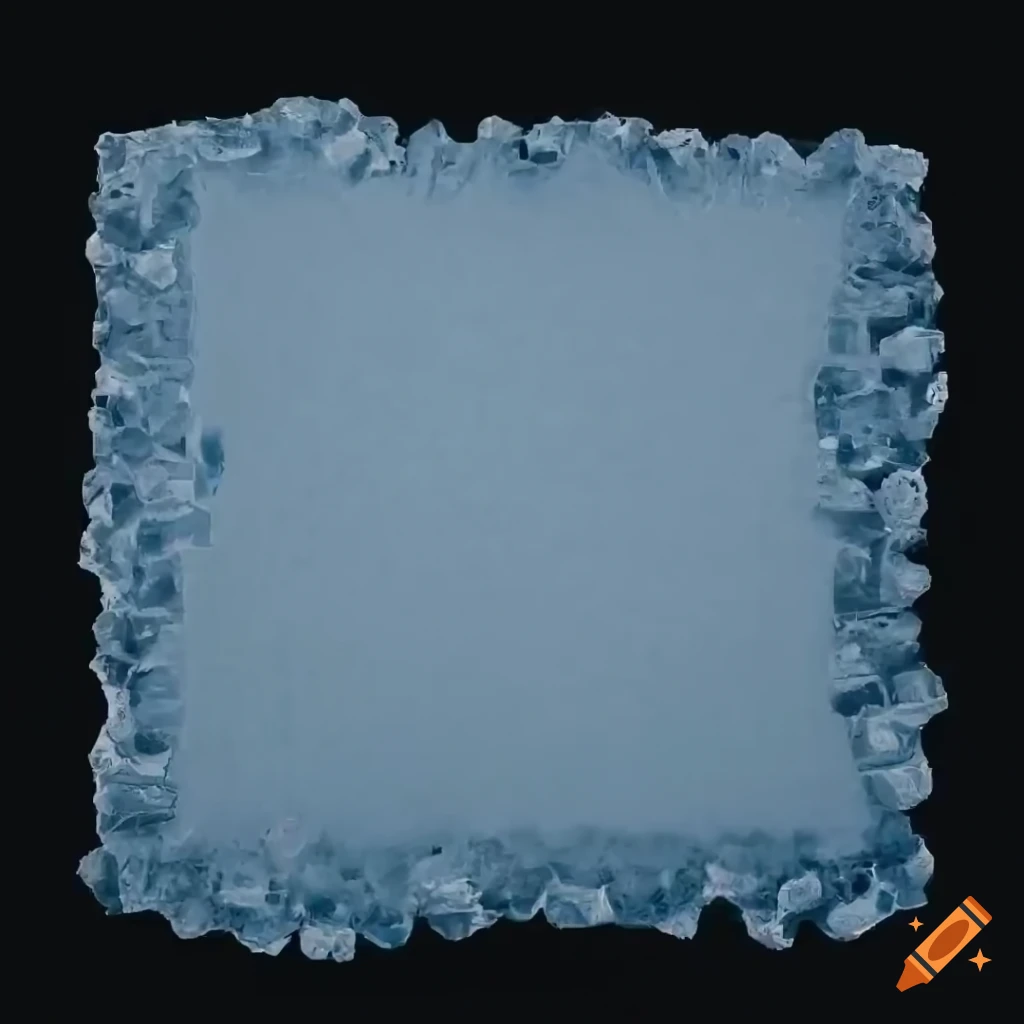 Ice block wall in a 2D game-like style on Craiyon