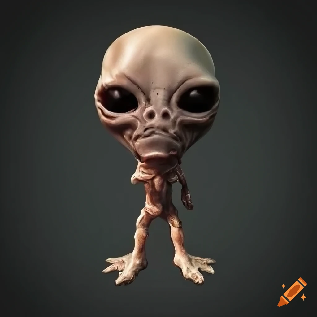 Detailed front-facing invertebrate alien-like creature in 3d on Craiyon