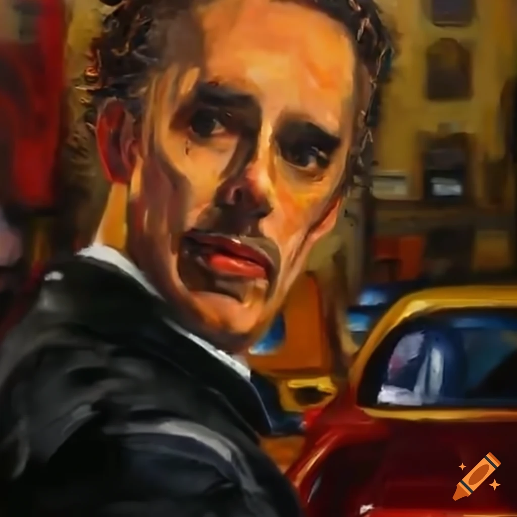 Image of jordan peterson as a taxi driver on Craiyon