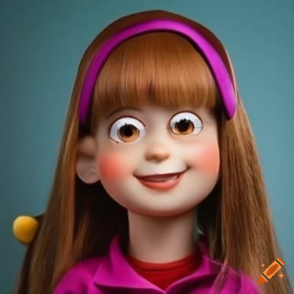 Real-life puppet of Mabel Pines with intricate details on Craiyon