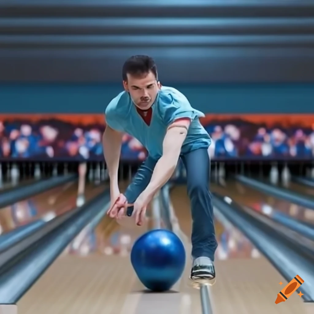 Men participating in a bowling match on Craiyon