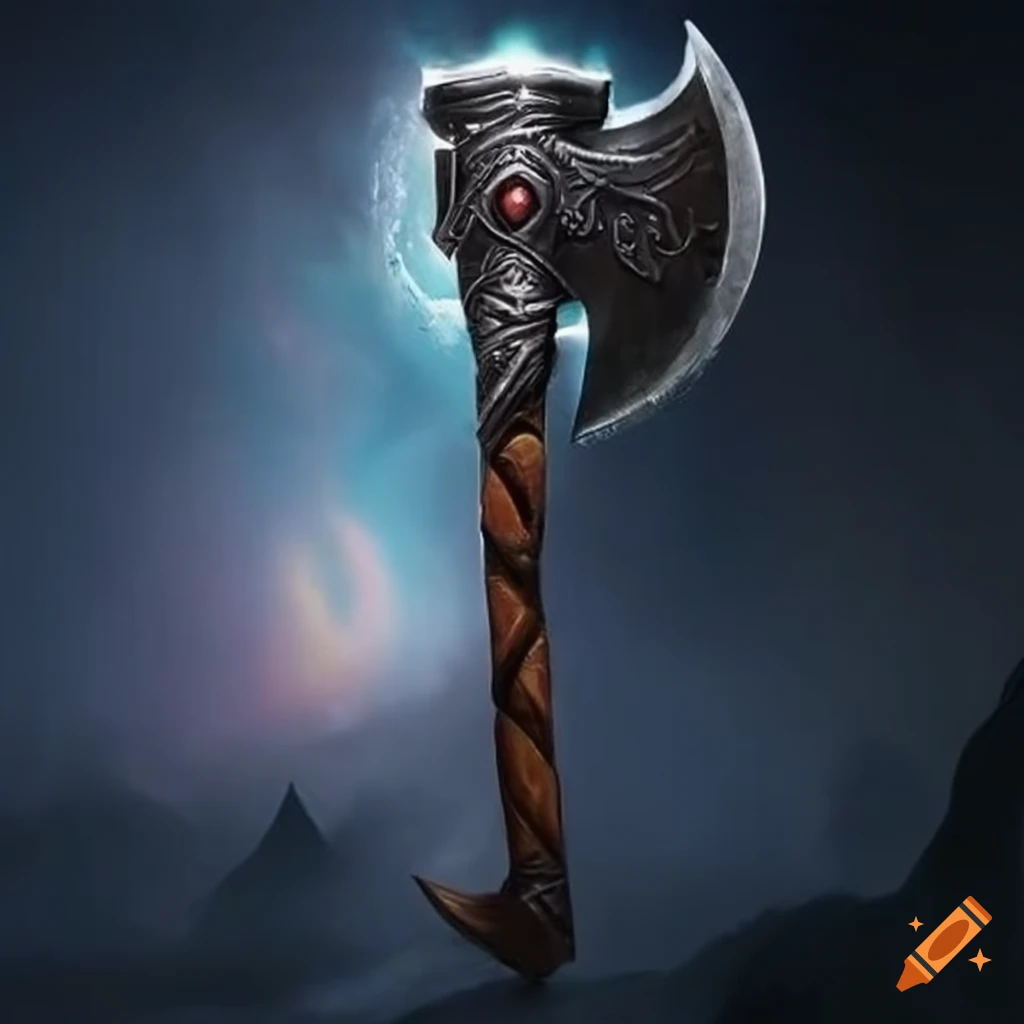 Image of a battle axe on Craiyon