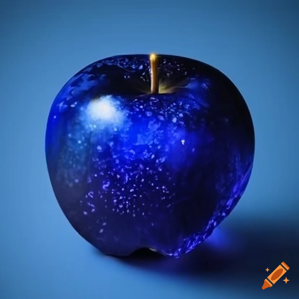 Sparkling blue sapphire apple
