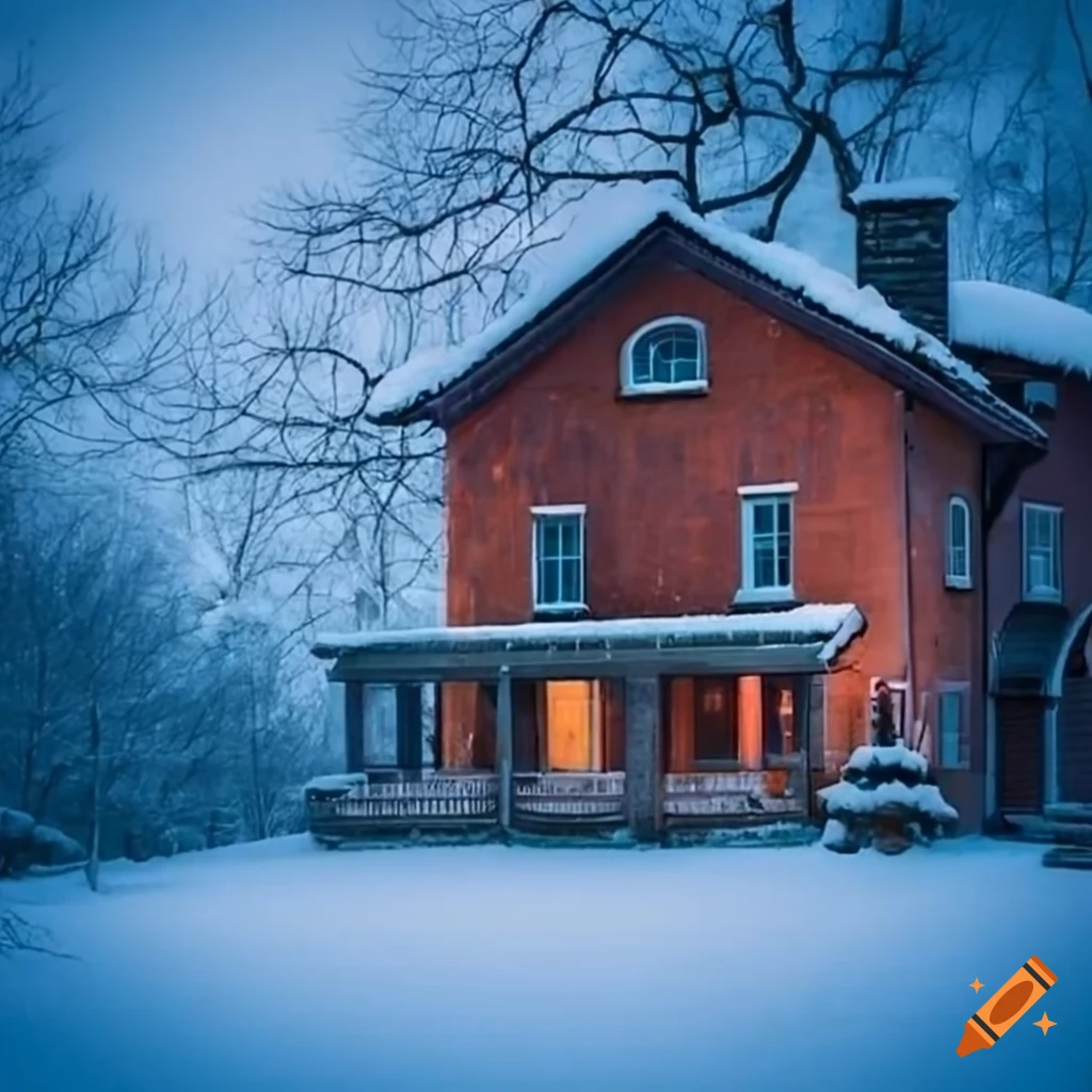 Winter house on Craiyon