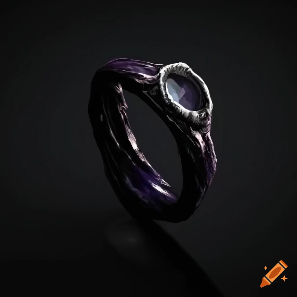 Mysterious dark ring for a role-playing game on Craiyon