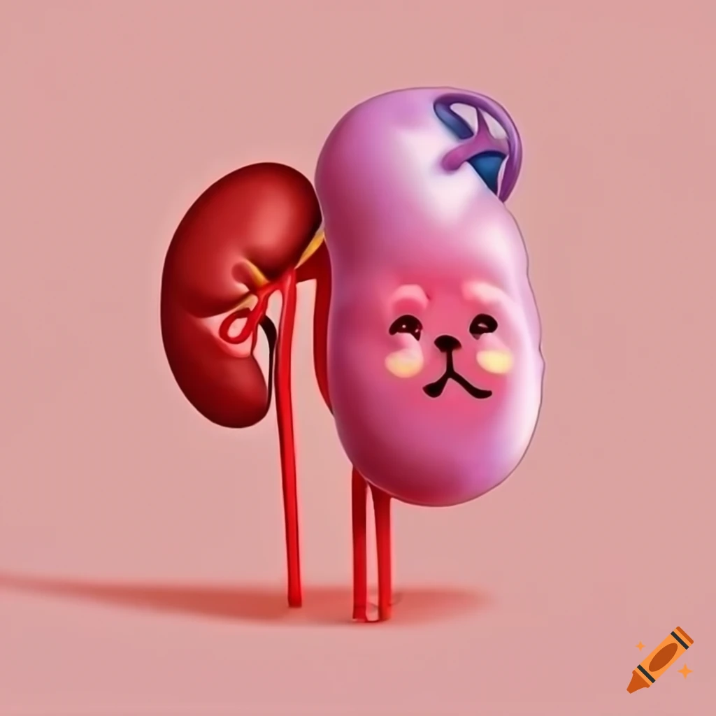 Cute and adorable kidney on Craiyon