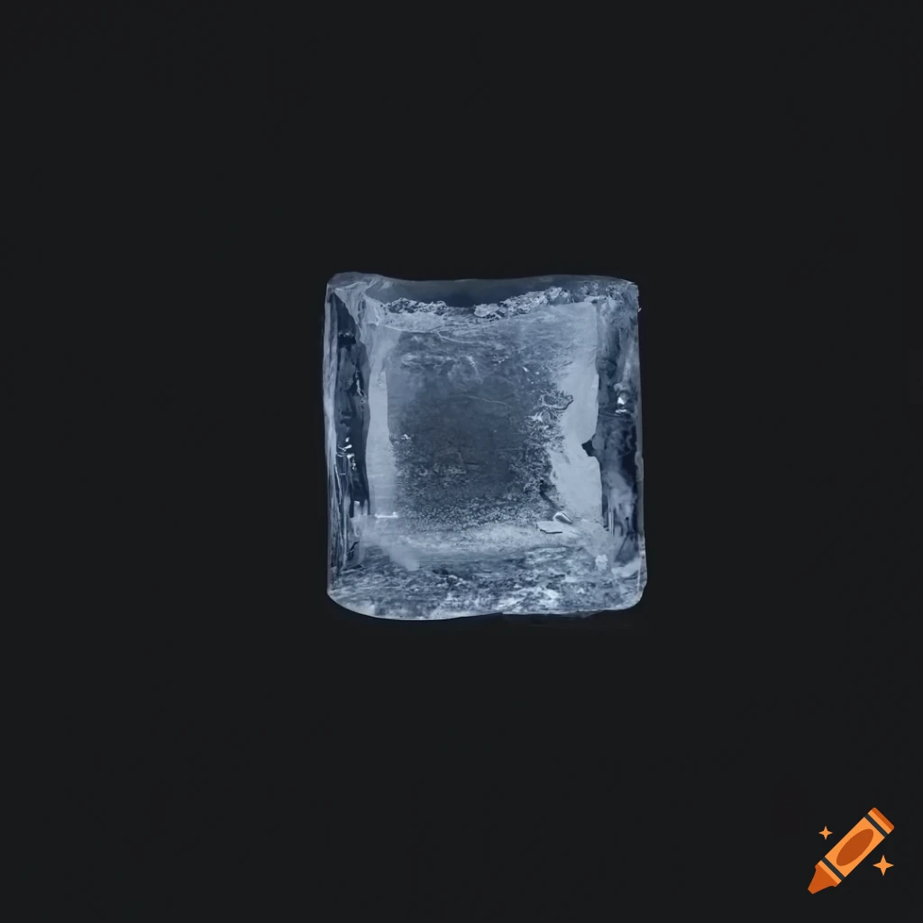 2d ice block wall in a black background