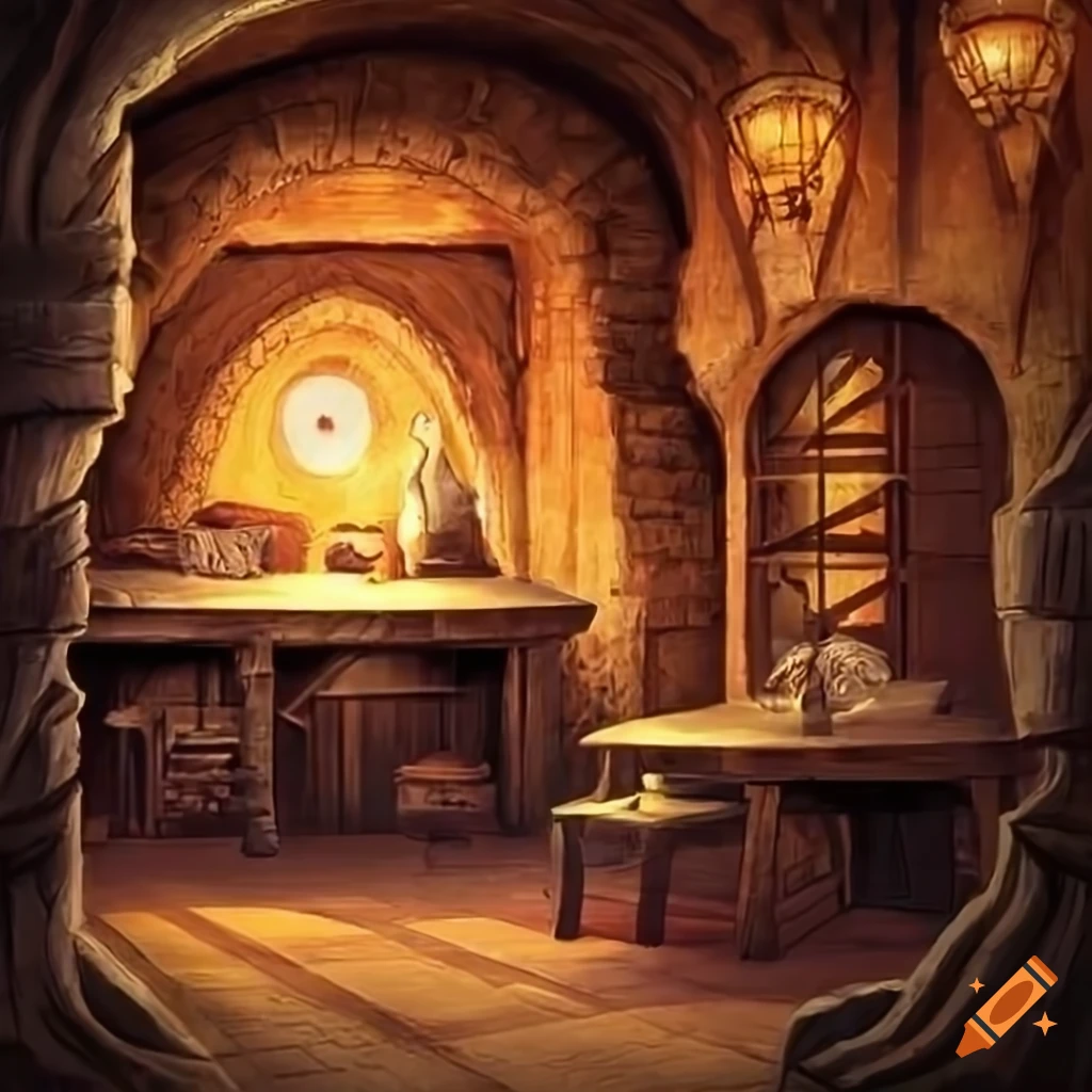 Medieval tavern scene on Craiyon