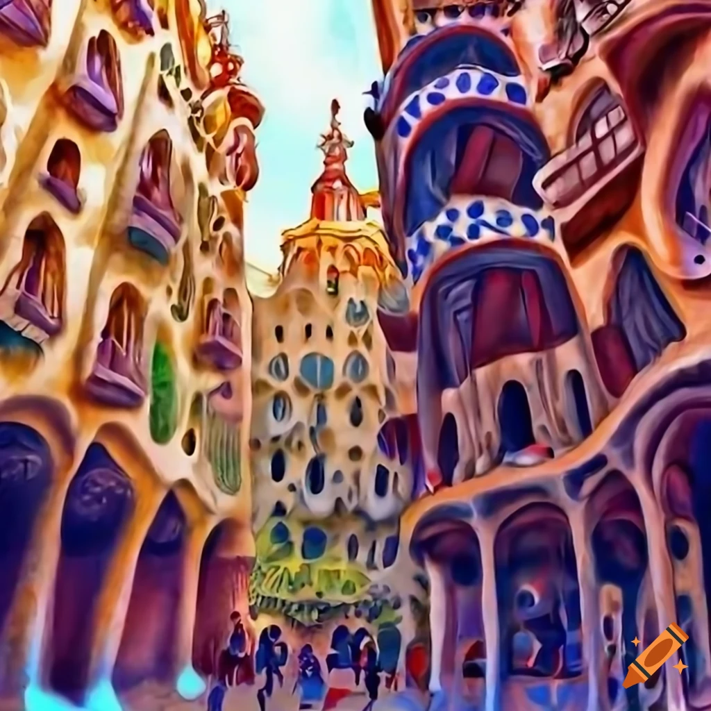 Gaudi architecture in barcelona