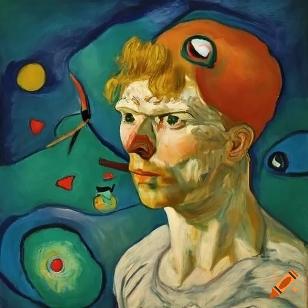 Surrealist artwork depicting a baseball game