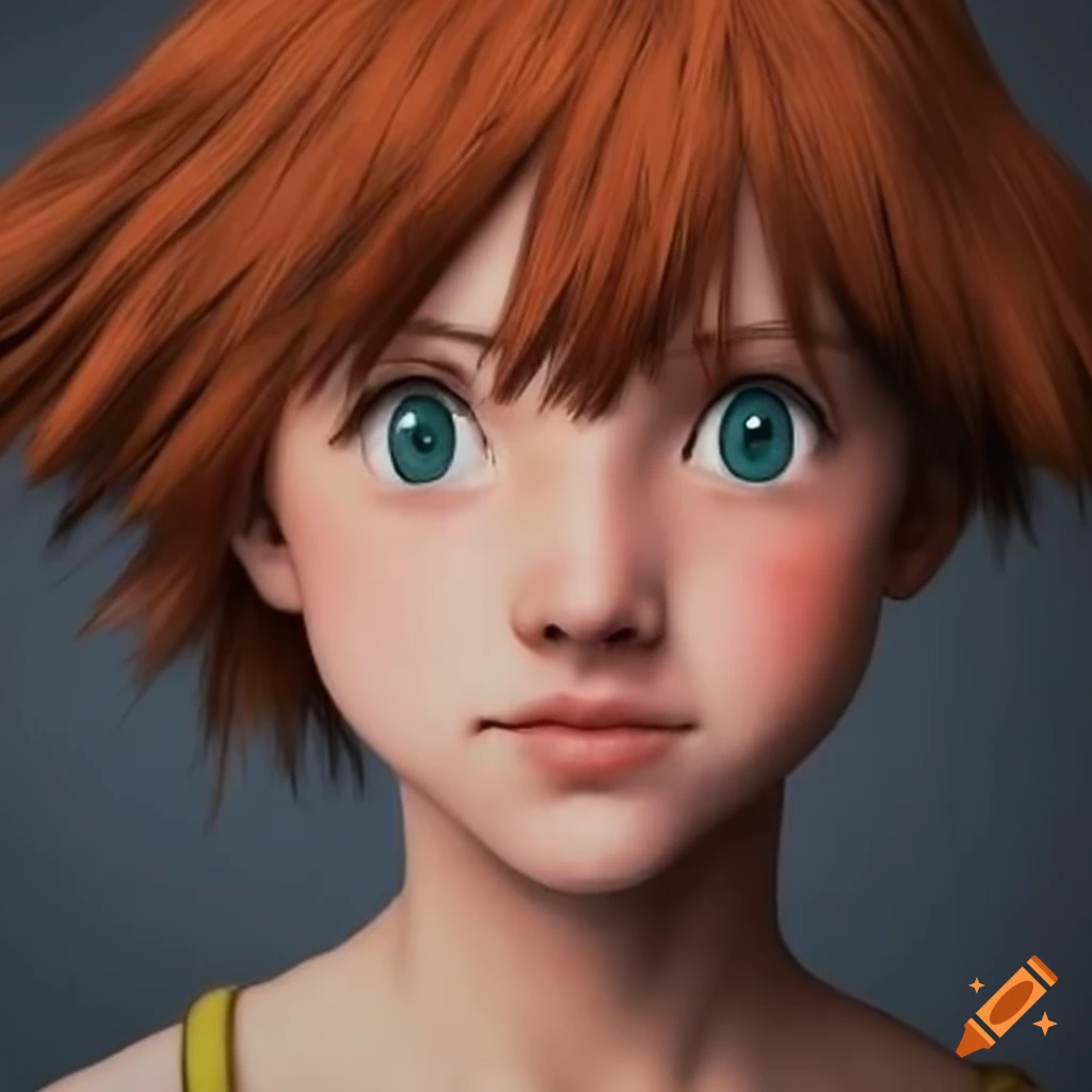 Realistic depiction of misty from pokemon