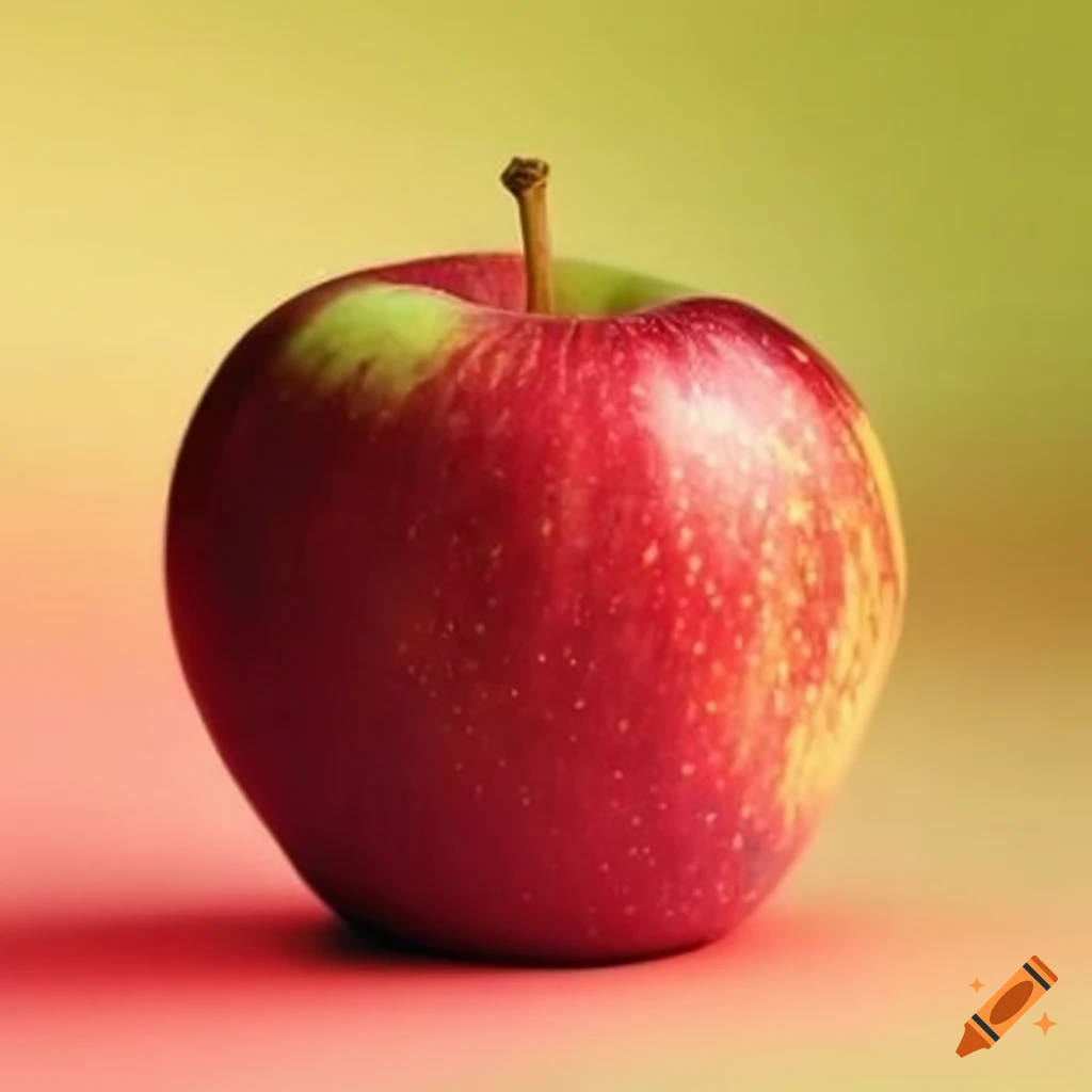 Smooth shiny red apple on Craiyon